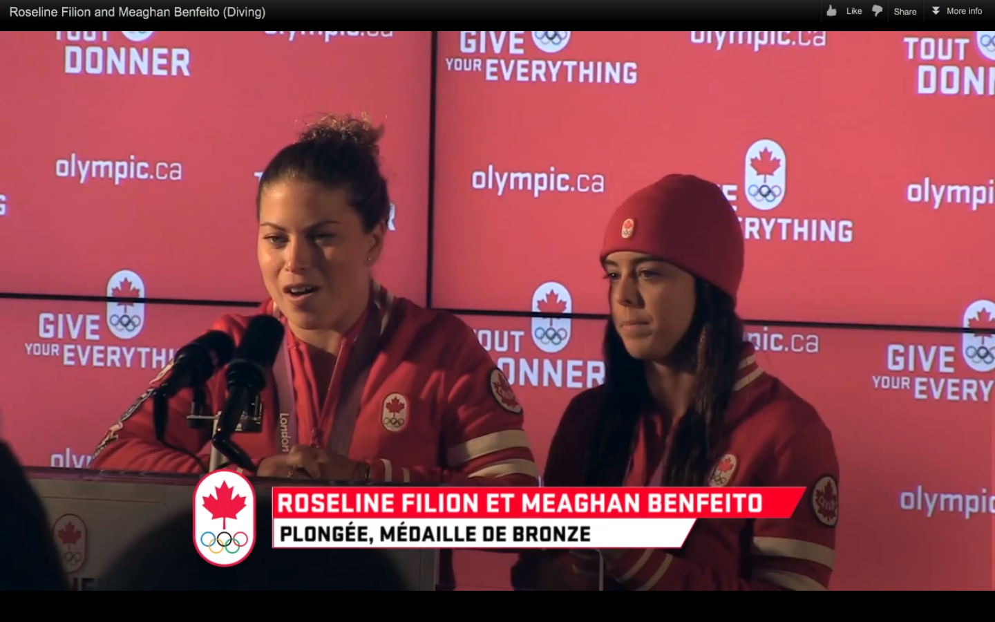 Roseline Filion and Meaghan Benfeito (Diving) - Team Canada