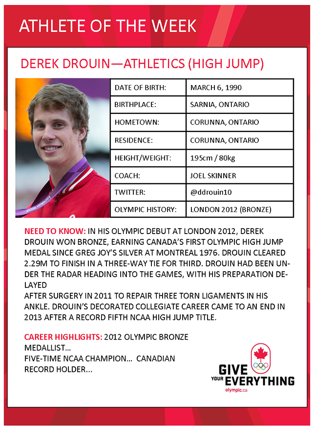 Athlete of the week: Derek Drouin - Team Canada