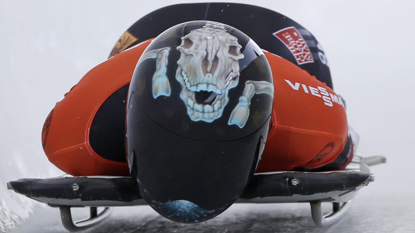 Skulls and Bones: The helmets of Canadian skeleton athletes - Team Canada