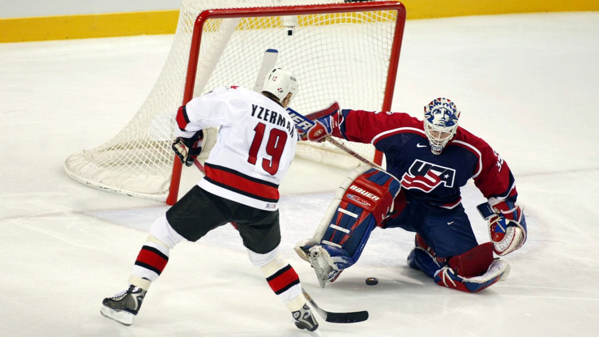 Steve Yzerman At Salt Lake City 2002 Team Canada Official Olympic
