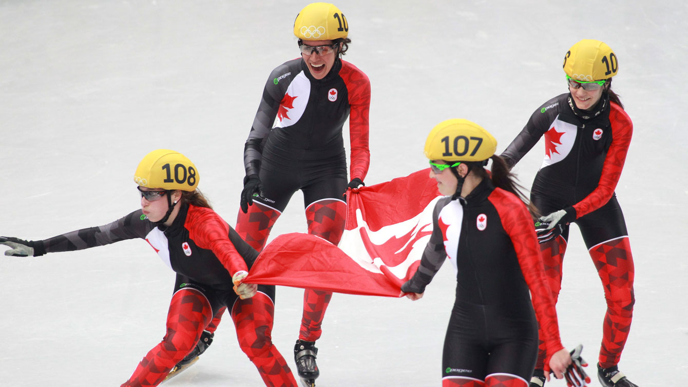Canada's short track ladies deliver silver in 3000m relay - Team Canada ...
