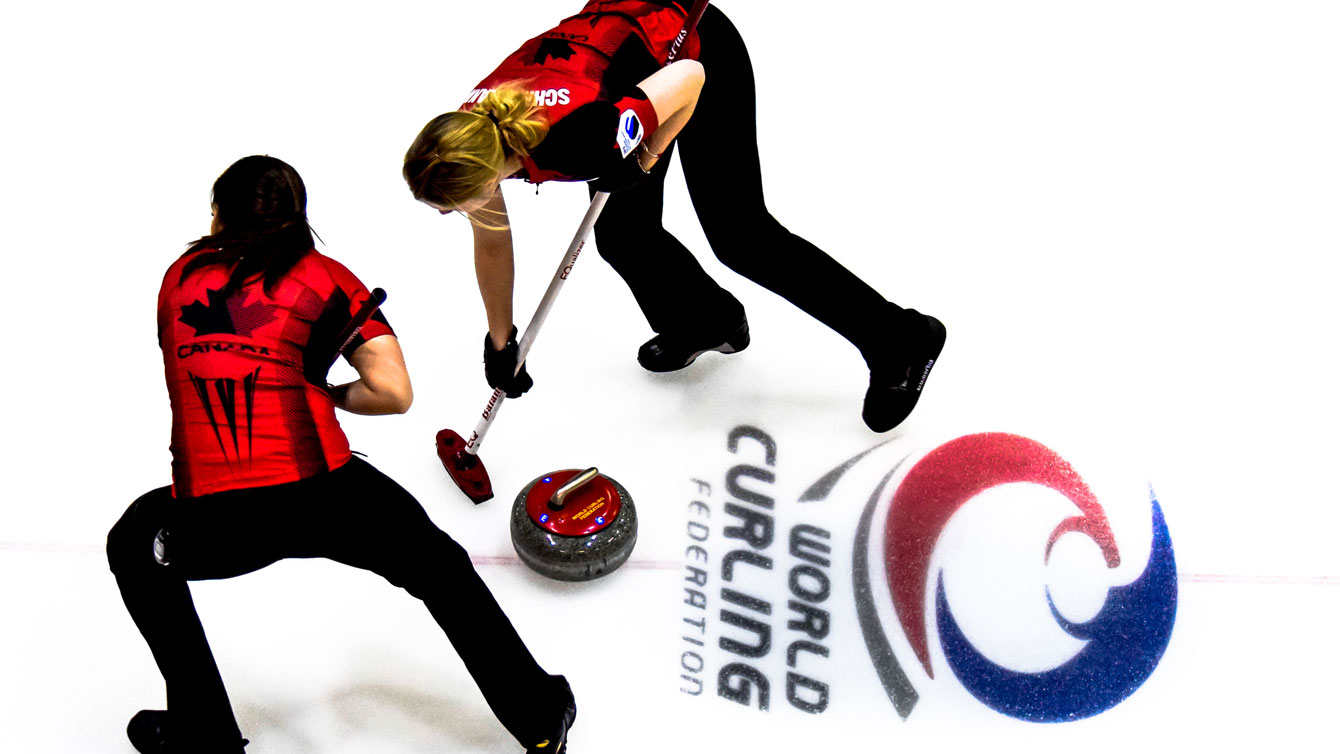 Canada's young curlers throwing rocks in Estonia - Team Canada