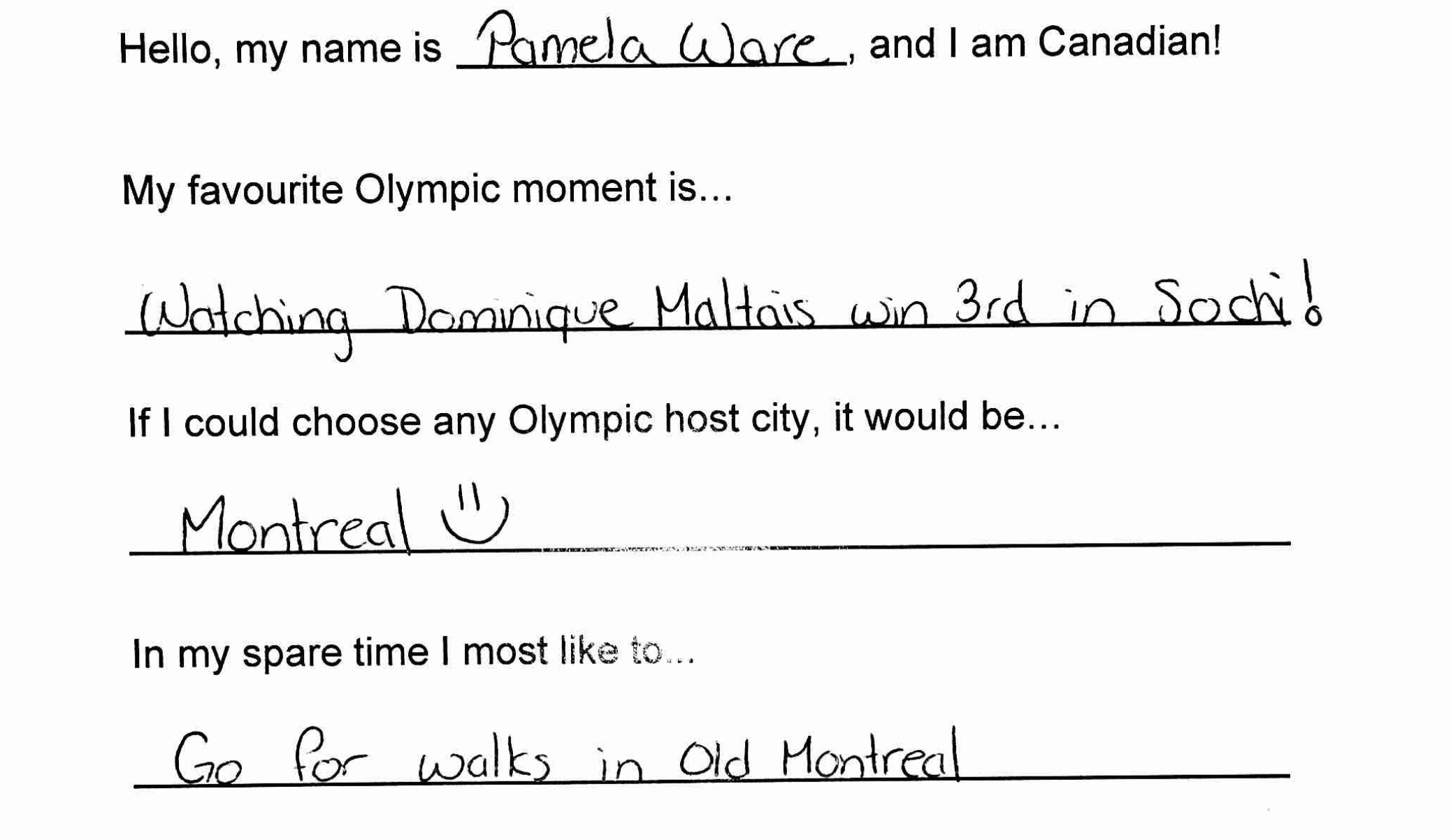 Hi, my name is Pamela Ware and I'm a diver - Team Canada - Official ...