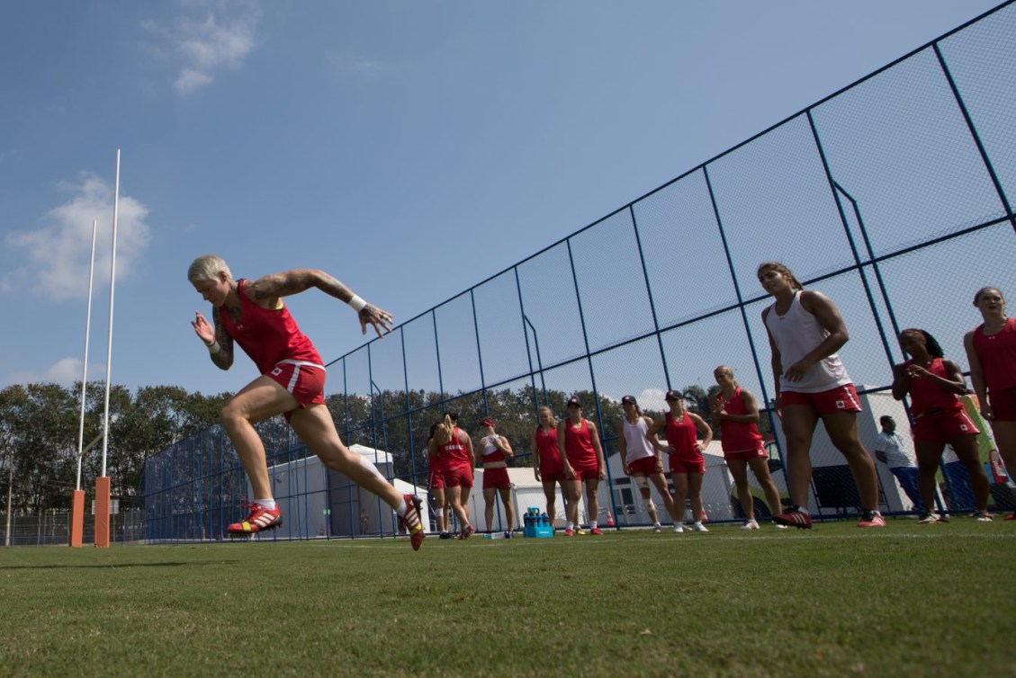 Women's Rugby Sevens: Training on Rio practice pitch - Team Canada ...