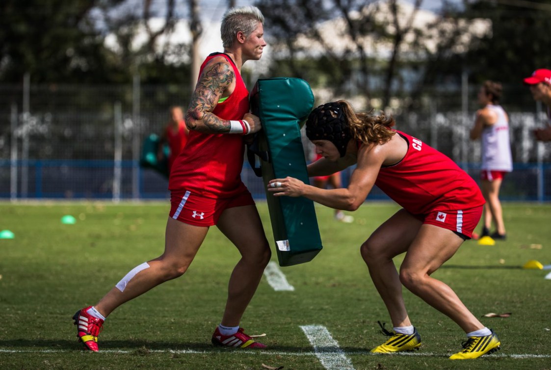 Women's Rugby Sevens: Training on Rio practice pitch - Team Canada ...
