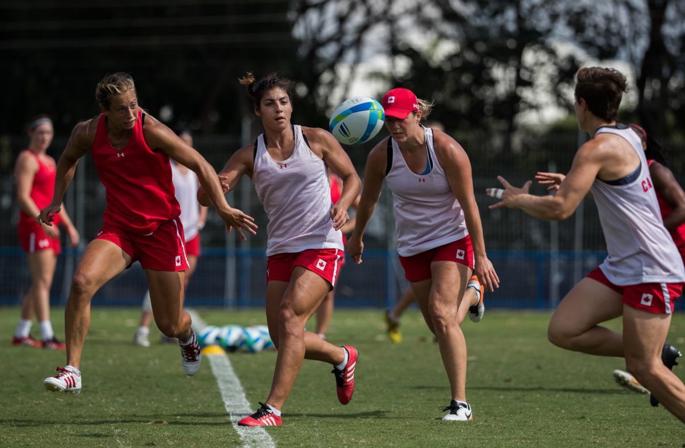Women's Rugby Sevens: Training on Rio practice pitch - Team Canada ...