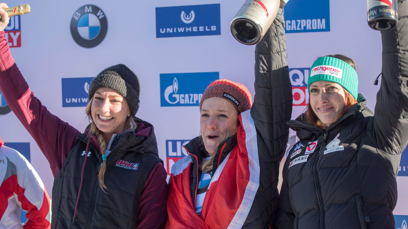 Skeleton: Rahneva wins her first-ever World Cup in St. Moritz - Team Canada