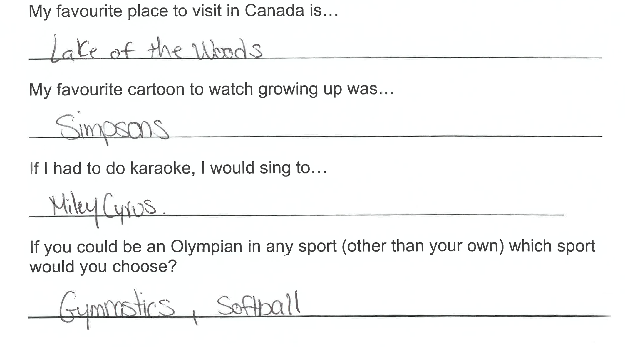 Hi, my name is Bailey Bram and I play hockey - Team Canada