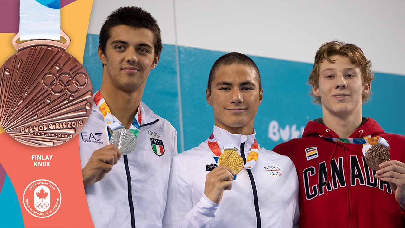 Knox swims to 200m IM podium at Youth Olympic Games - Team Canada ...