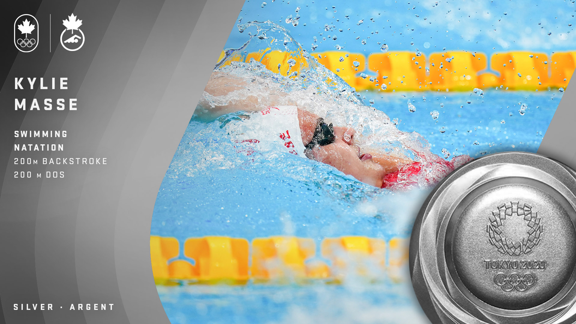 Masse wins second backstroke silver of Tokyo 2020 - Team Canada ...