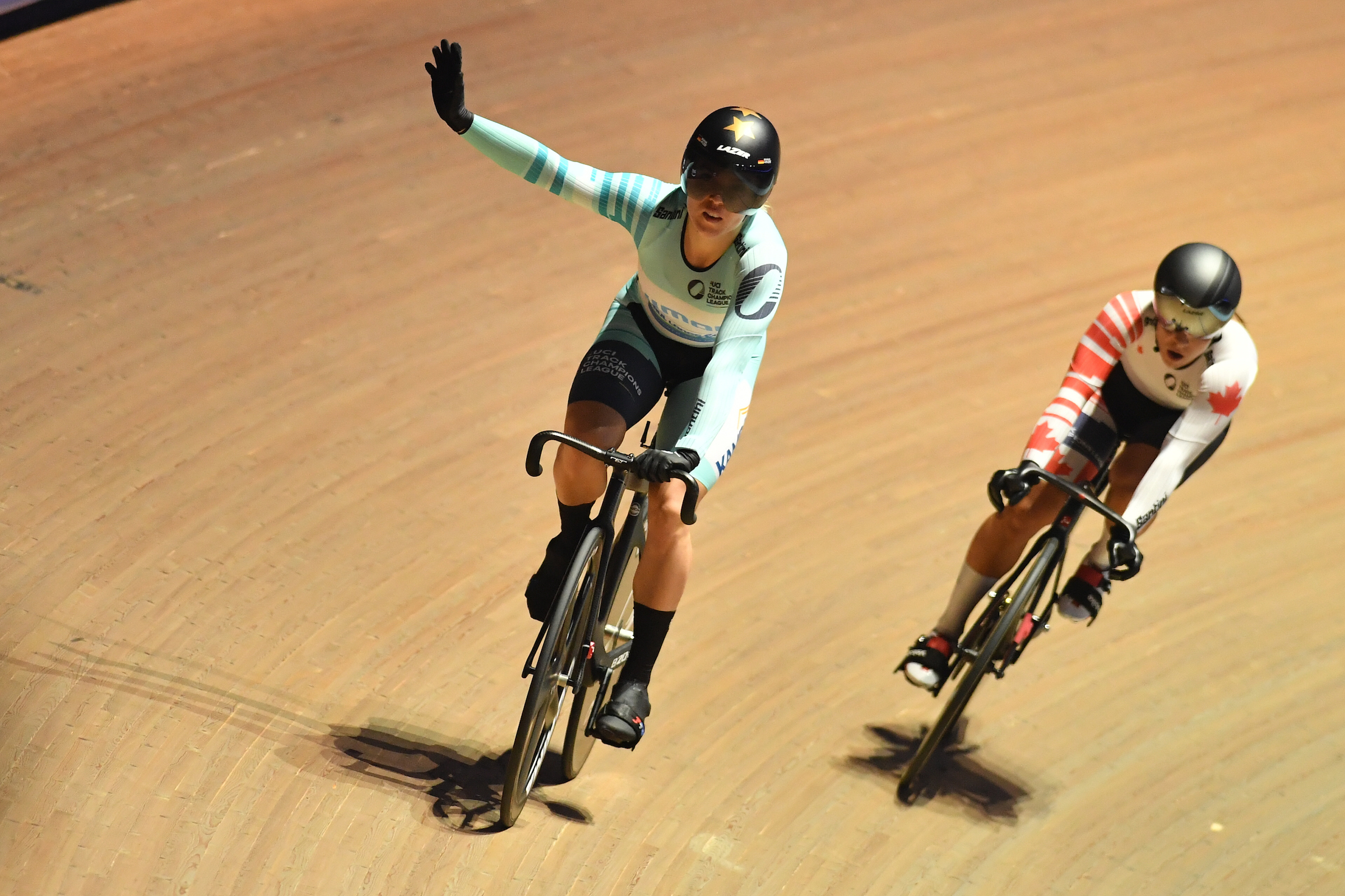 Coles-Lyster, Genest, and Mitchell medal at UCI Track Champions League ...