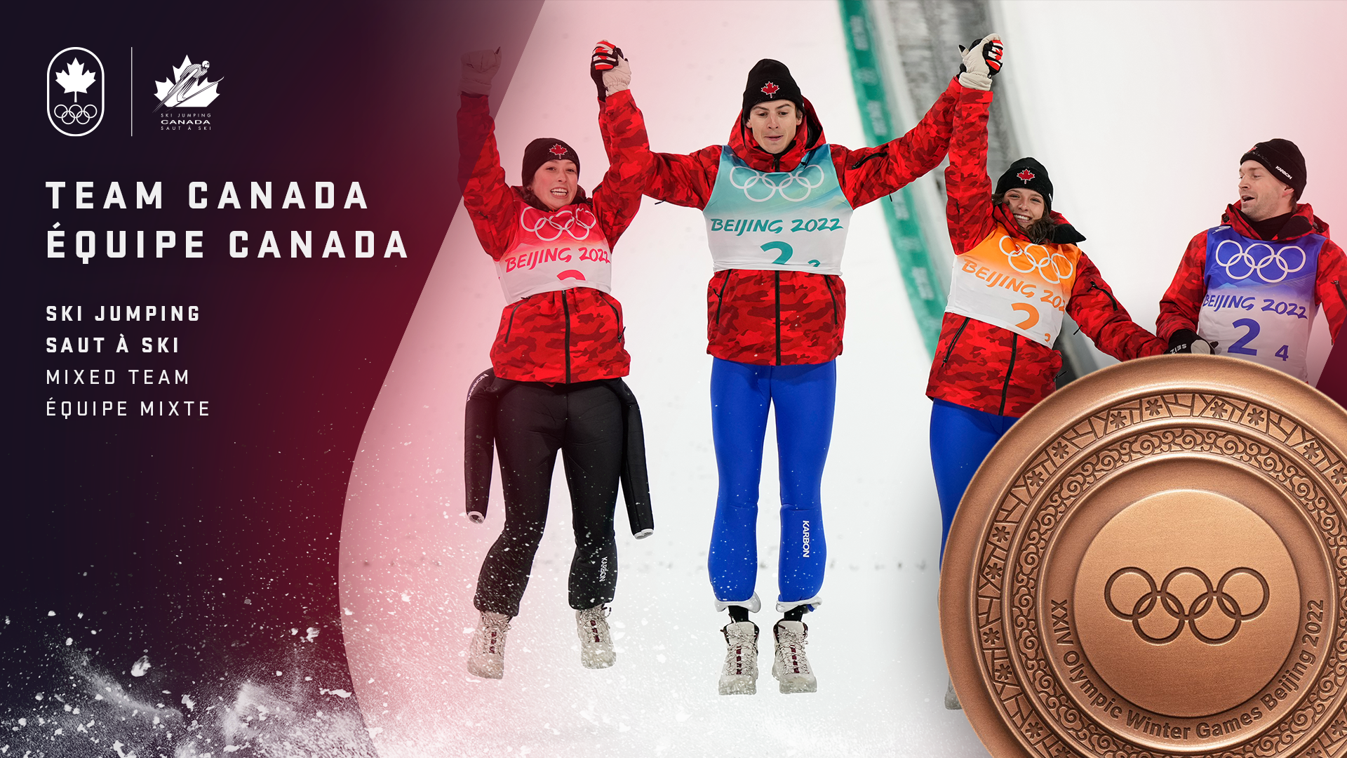 Canada wins first ever Olympic ski jumping medal in debut of mixed team ...