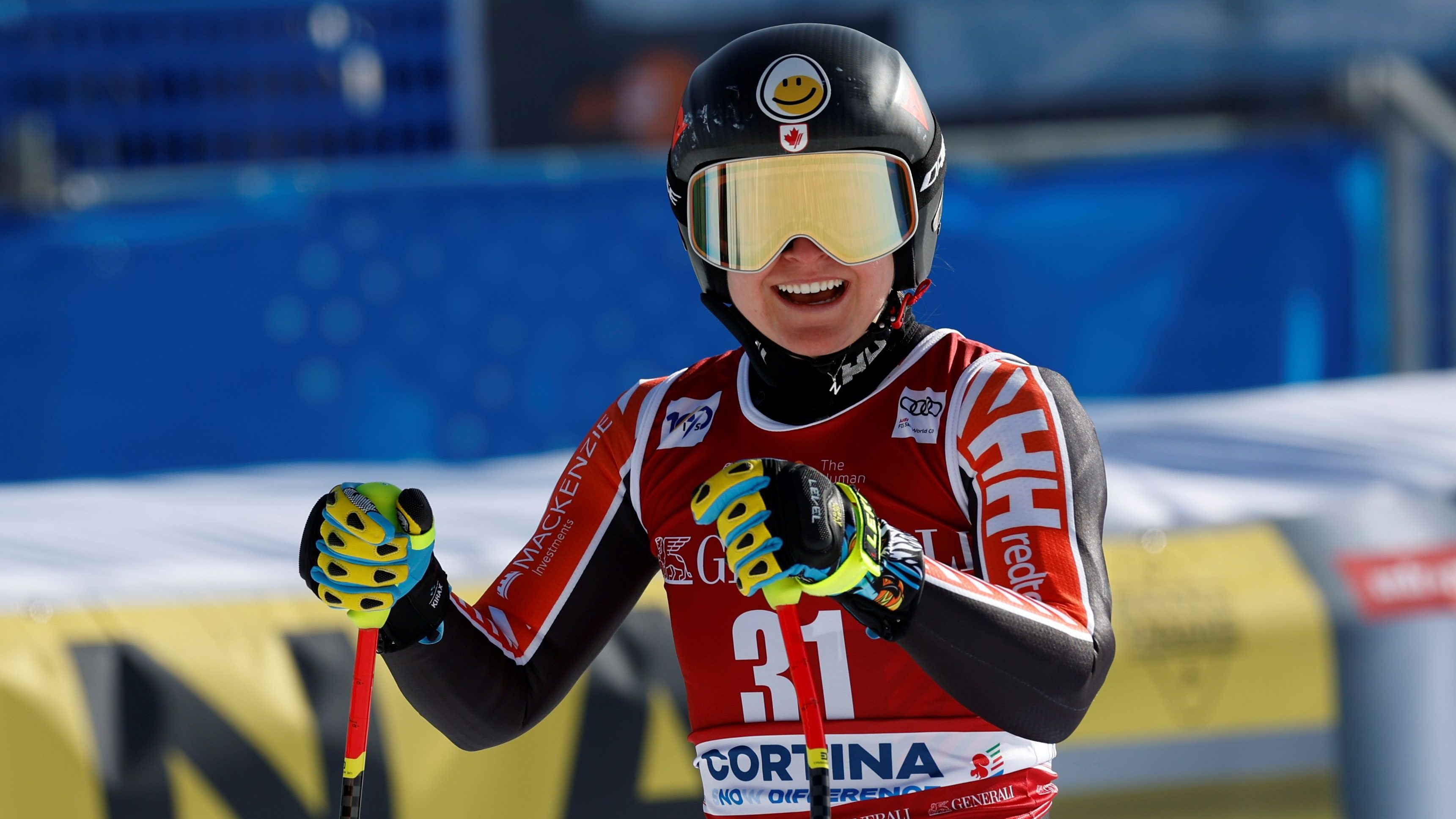 Valérie Grenier wins bronze in the downhill at the Cortina d'Ampezzo ...