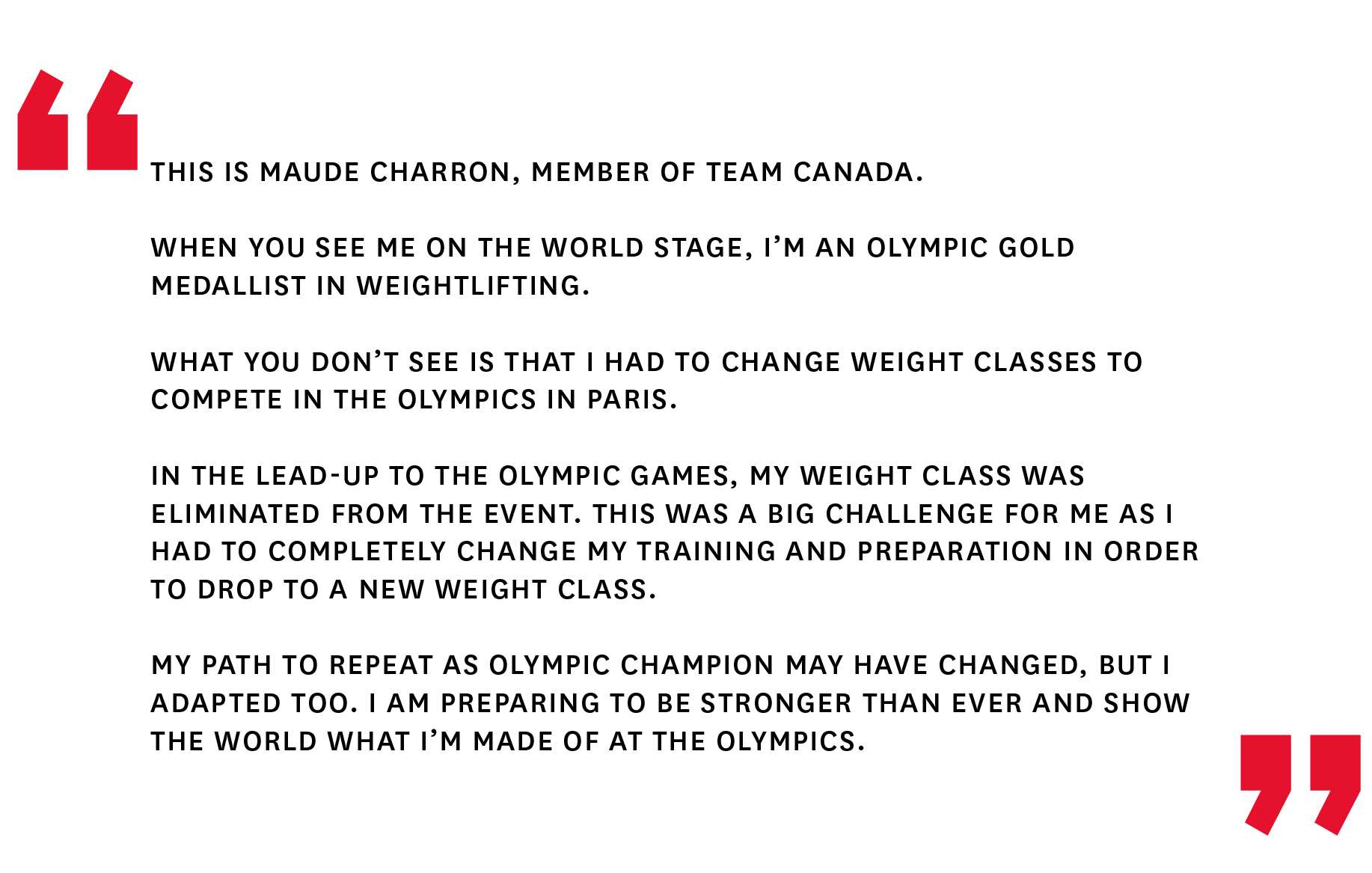 Maude Charron, Weightlifting - Team Canada - Official Olympic Team Website